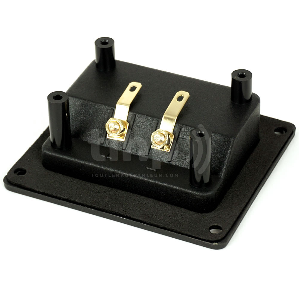 Large rectangular 2-pole recessed terminal block for high fidelity ...