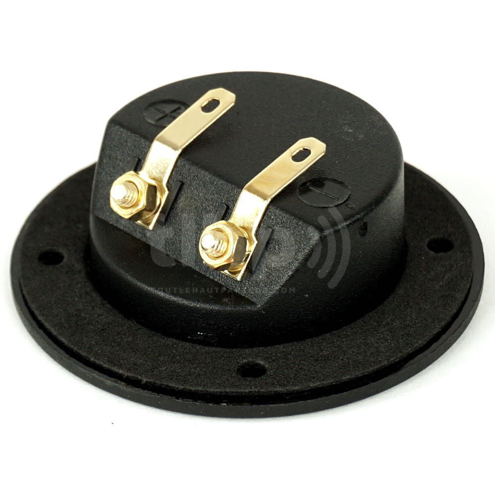 Small round 2-pole recessed terminal block for high fidelity ...
