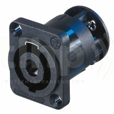 Neutrik NL4MP-ST (to be screwed), 4 pole male Speakon chassis, silver ...