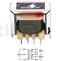 Audio transformer for line signals, Monacor LTR-110