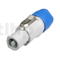 Neutrik NAC3FCB, lockable powerCon connector, grey/blue, 20A / 250VAC ...