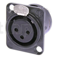 Neutrik NC3FD-LX-BAG, 3 pole female receptacle, solder cups, black ...