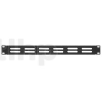 19 inch rack pannel, 1U, black, steel, Monacor RCP-8721U, with ...