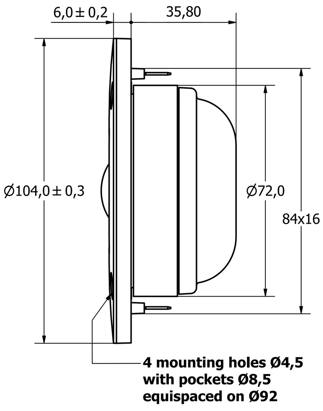 Pair of dome tweeter SEAS 27TFC/T, 6 ohm